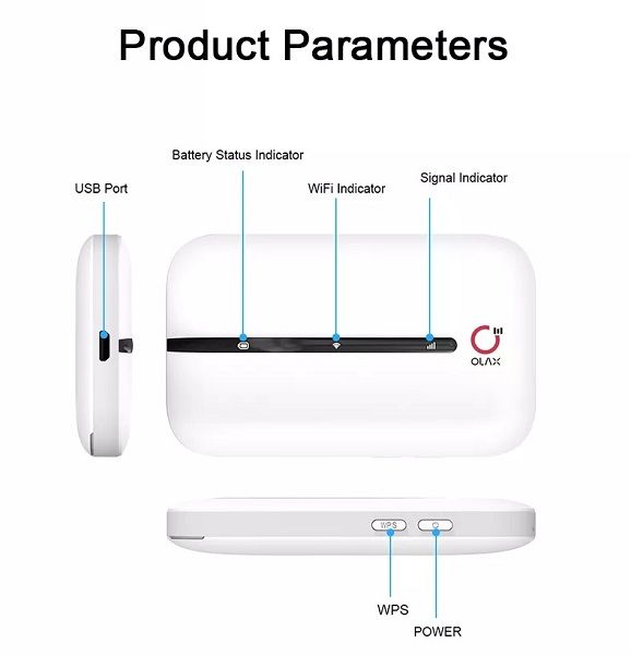 OLAX MT10 4G LTE Pocket Wifi Hotspot Modem With Sim Card Slot : Rainbow Gadget